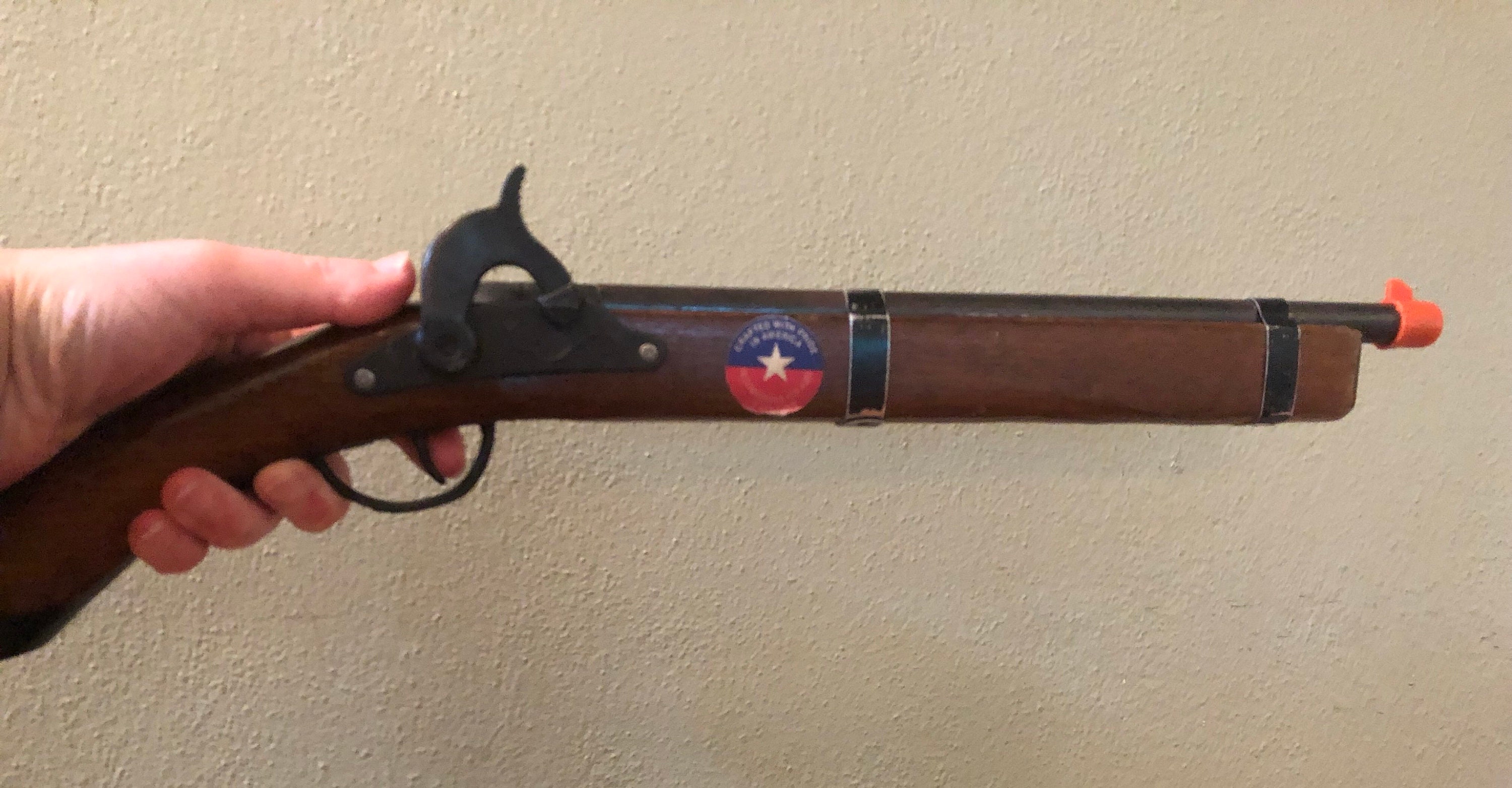 SALE Vintage Black Powder Flintlock Toy Cap Gun With Wooden Stockpistol ...