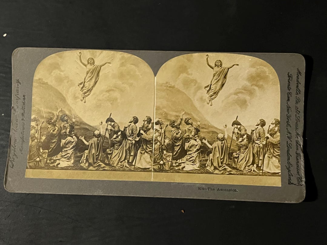 Antique Late 1800s Keystone View Co Stereoview Card ‘the Ascension of ...