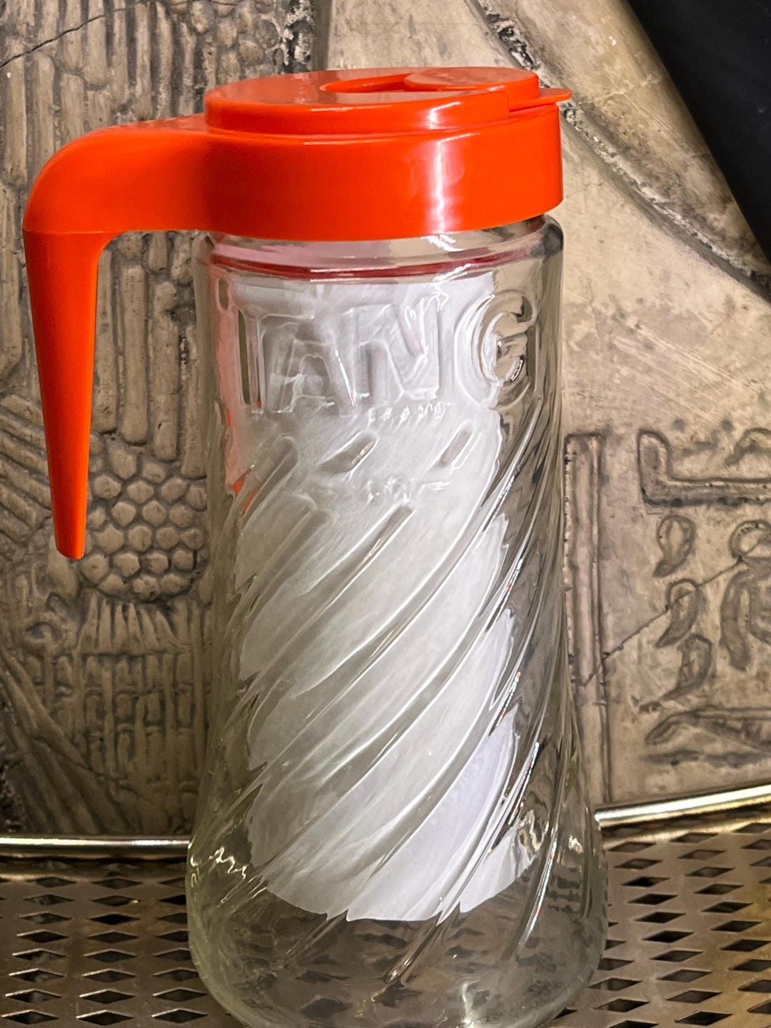 Vintage 1960s Anchor Hocking TANG 1 Qt Embossed , Glass Pitcher W ...