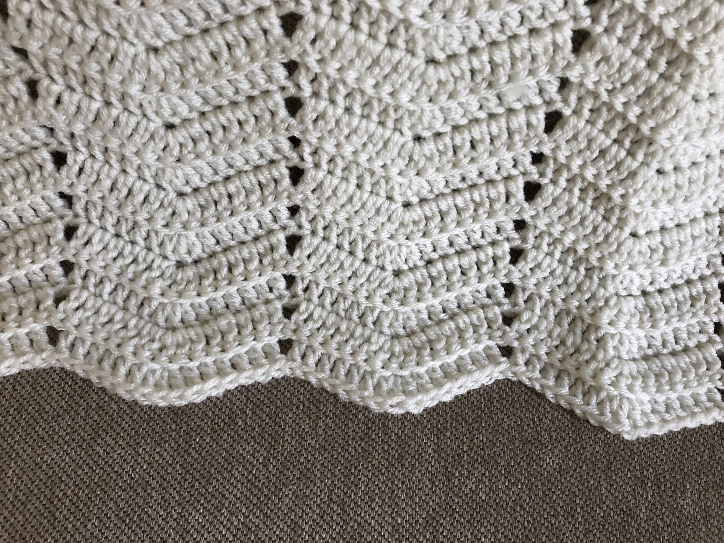 Soft White Ripple Pattern Afghan - Etsy