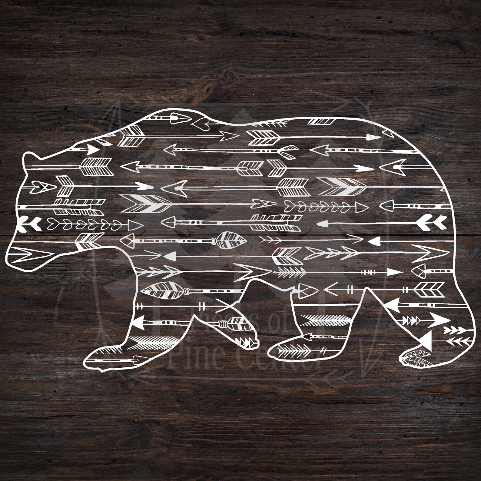 Arrow Bear Bear Arrow Country Wildlife Decal | Etsy