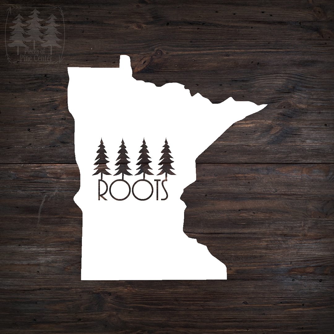 Minnesota Roots State Vinyl Decal - Car Decal, Laptop Sticker - Etsy
