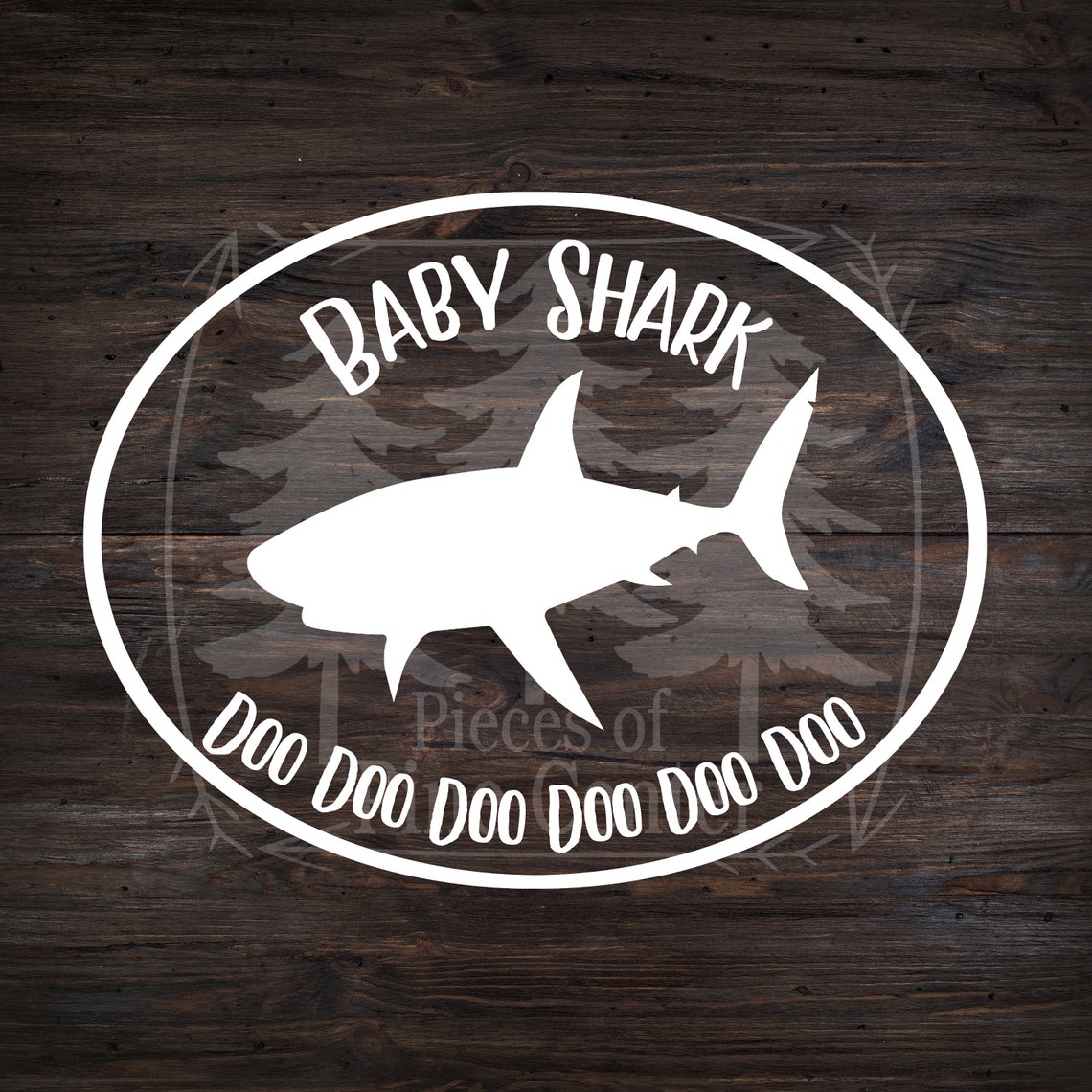 Baby Shark Decal Mommy Shark Daddy Shark Vinyl Decal | Etsy