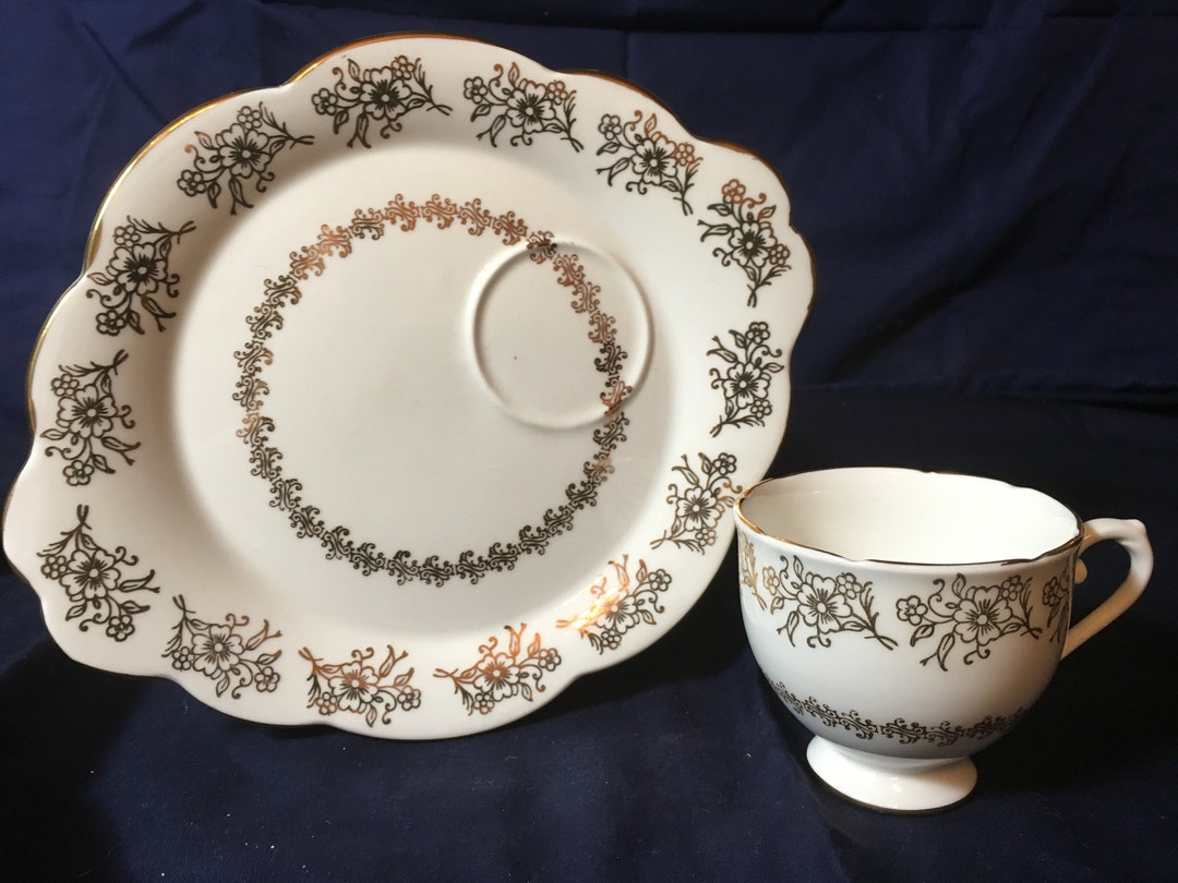 Stanley Bone China Gold Flower Tea Cup With Serving Plate - Etsy UK