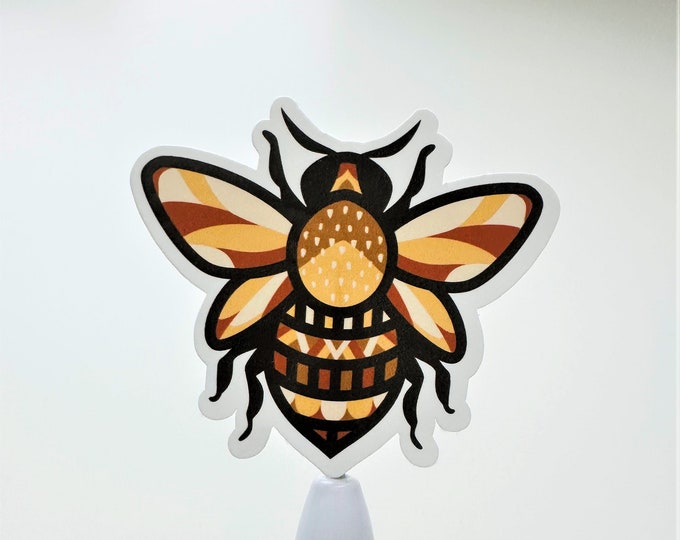 Bee Sticker, Bumble Bee Sticker, Laptop Vinyl Sticker, Cute Water ...