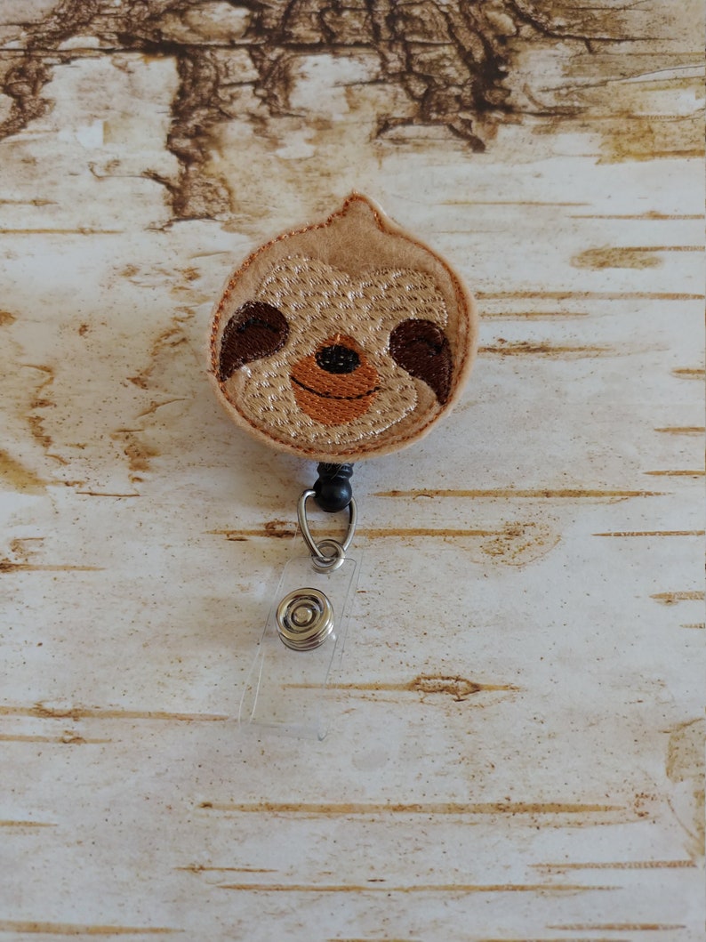 Boy Sloth Badge Reel, Sloth Badge Reel, Animal Badge Reel, Nurse ID Tag ...
