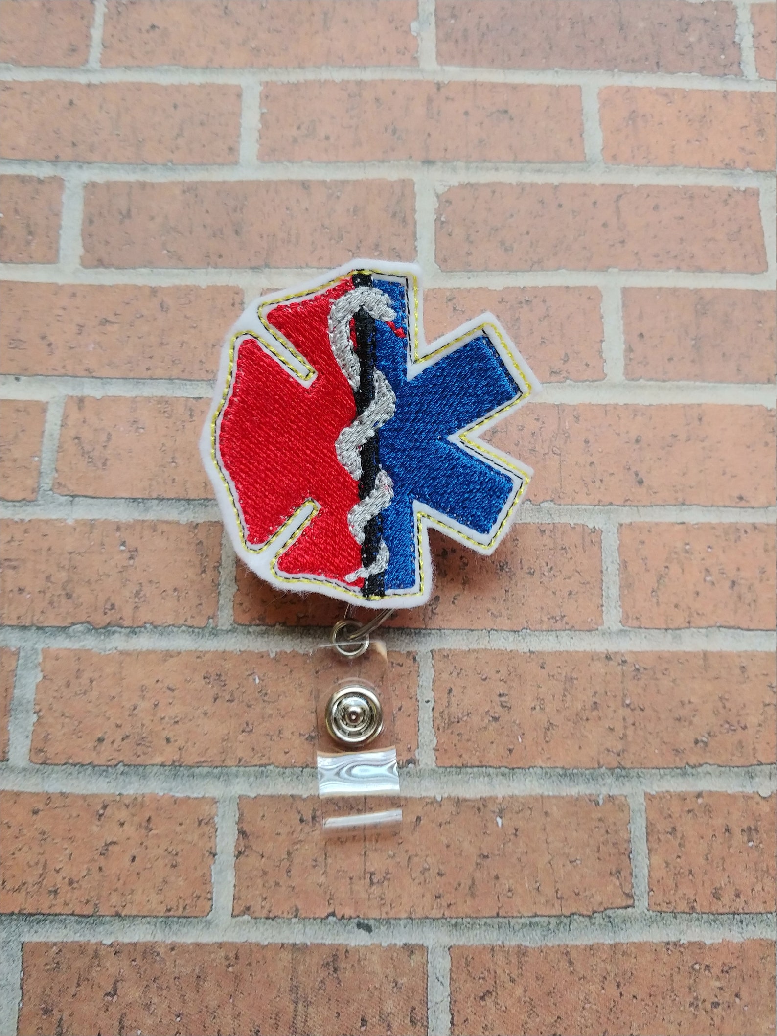 Fire/ems Badge Reel Medical Badge Reel Firefighter Badge - Etsy