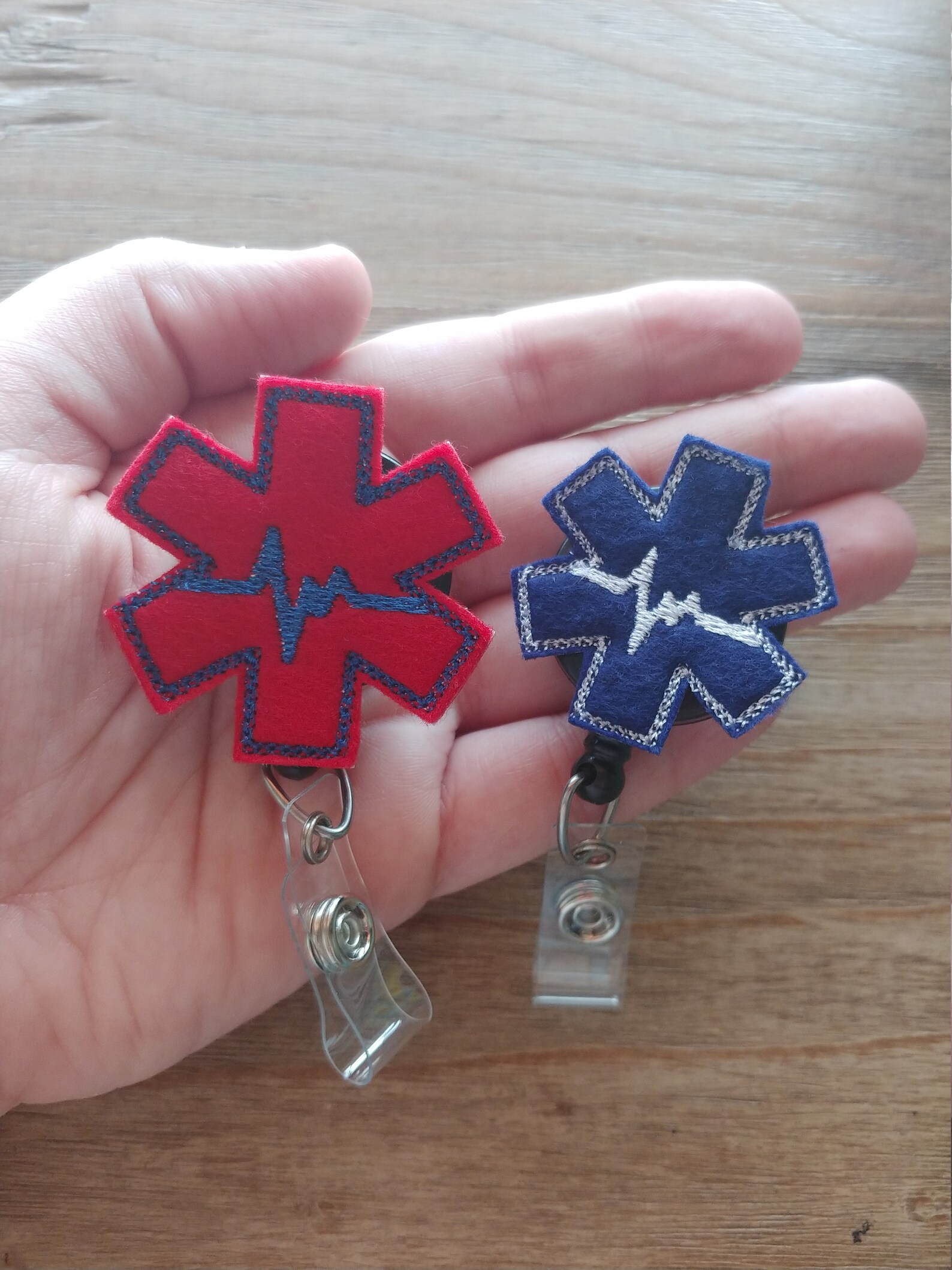 EMS Badge Reel Star of Life Badge Reel Medical Badge Reel - Etsy