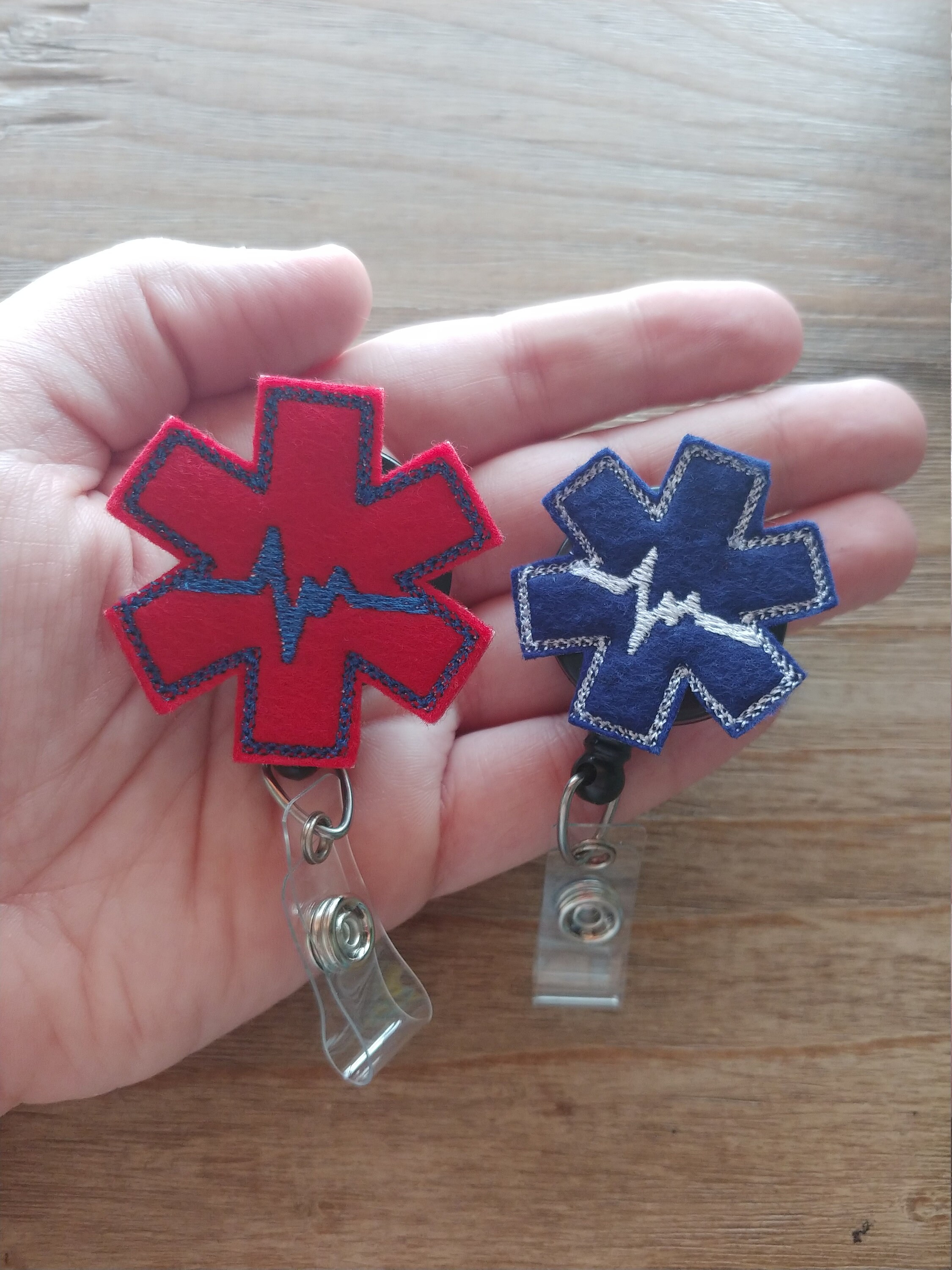 EMS Badge Reel Star of Life Badge Reel Medical Badge Reel | Etsy