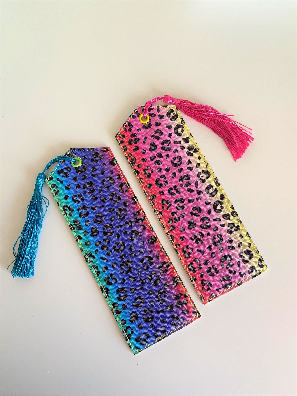 Leopard Bookmark Vinyl Bookmark Tassel Bookmark Planner - Etsy Denmark