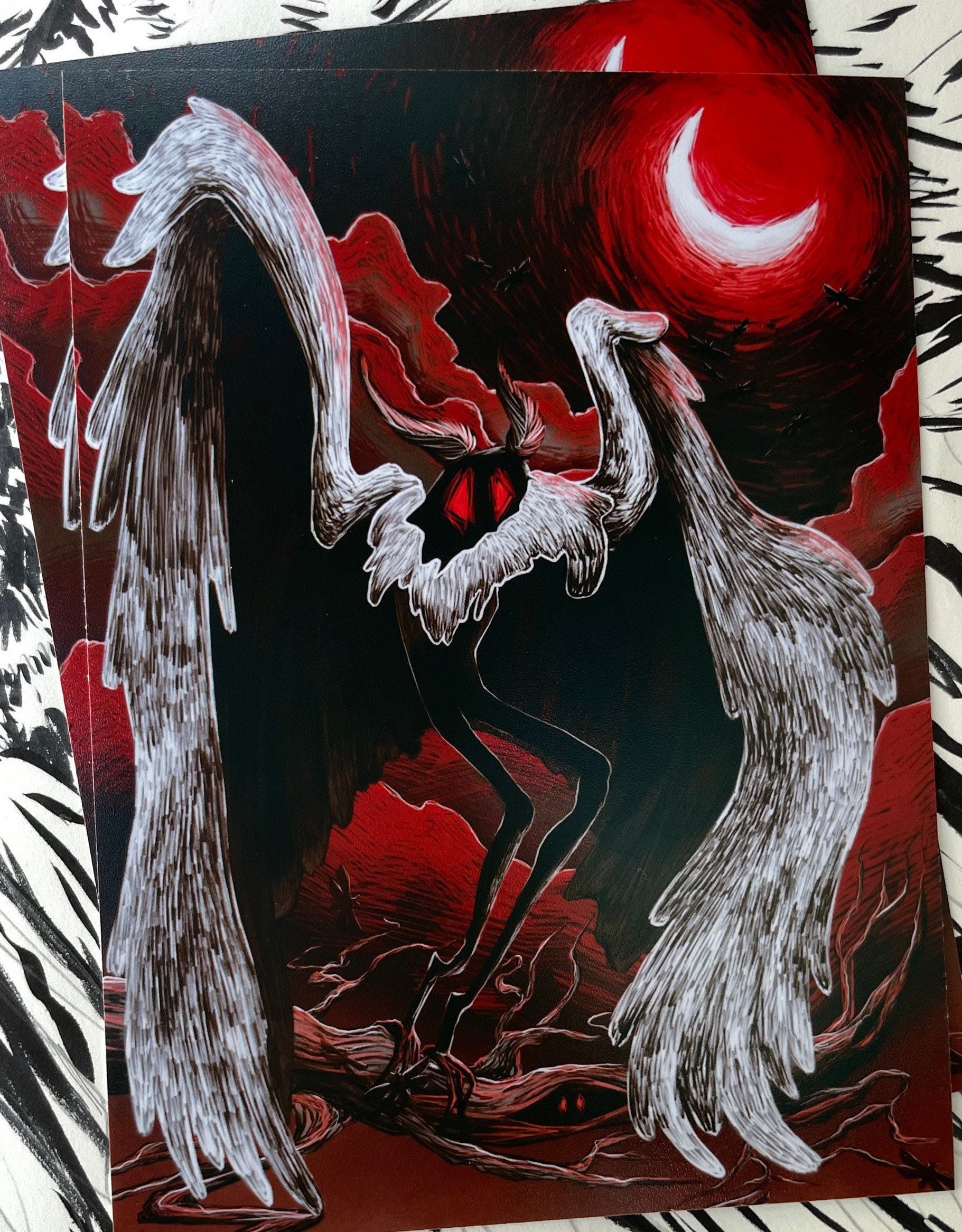 Mothman Print - Etsy