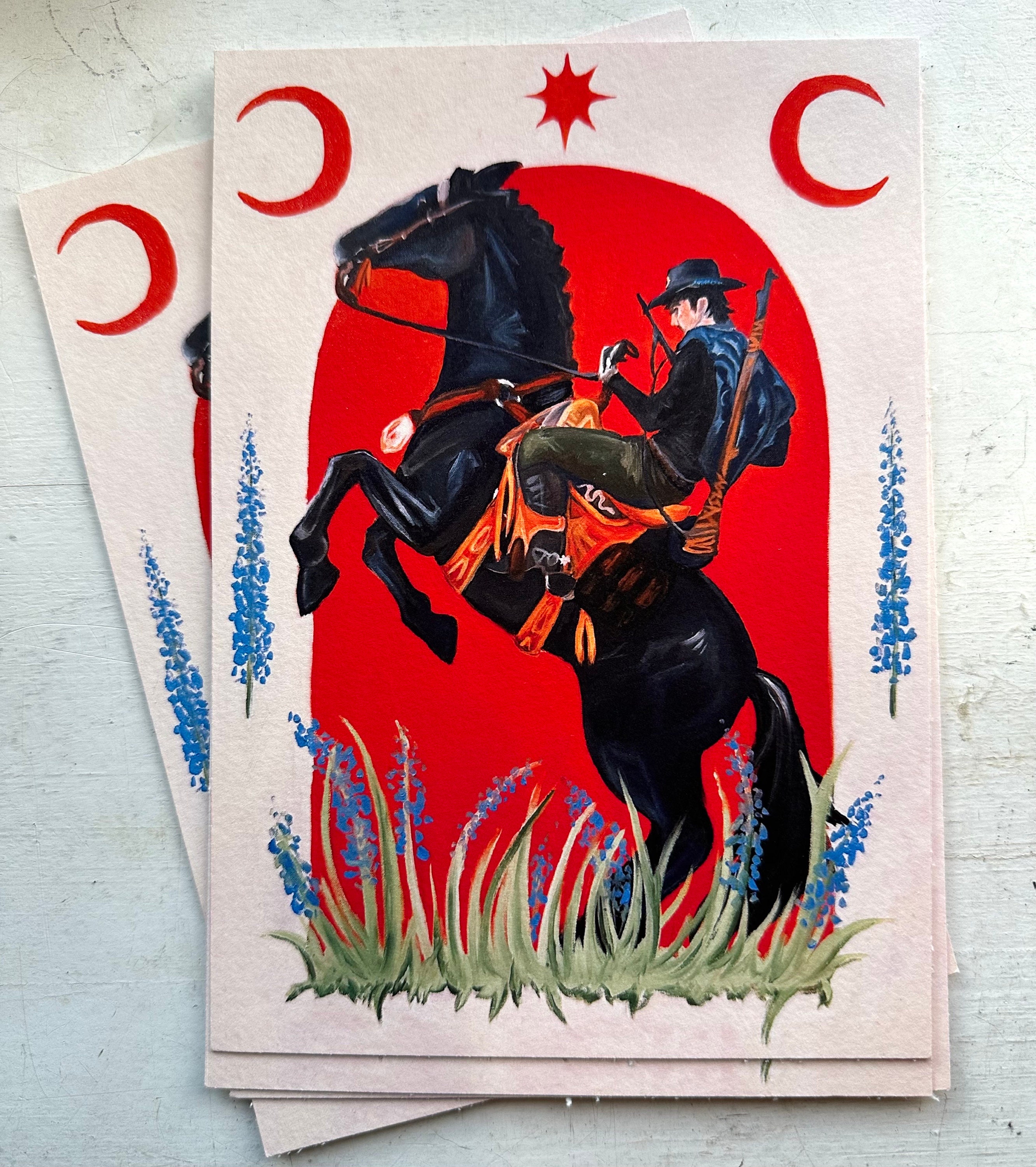 Larkspur Bandit Print - Etsy