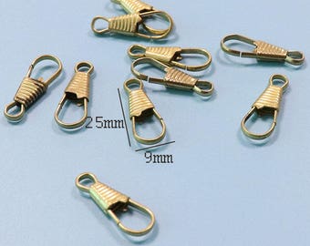 10pcs Spring Clasp Push Gate Snap Hook Lobster Claw Clasps - Etsy