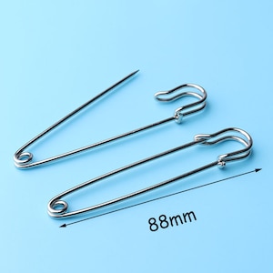 6pcs Extra Large Safety Pin Giant Jumbo Pins Stainless Steel 3''1/4inch ...