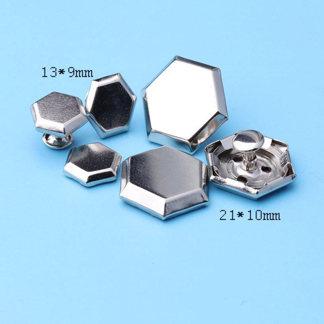 10sets Rivet Hexagon Rapid Rivet Leathercraft Decorative Belts ...