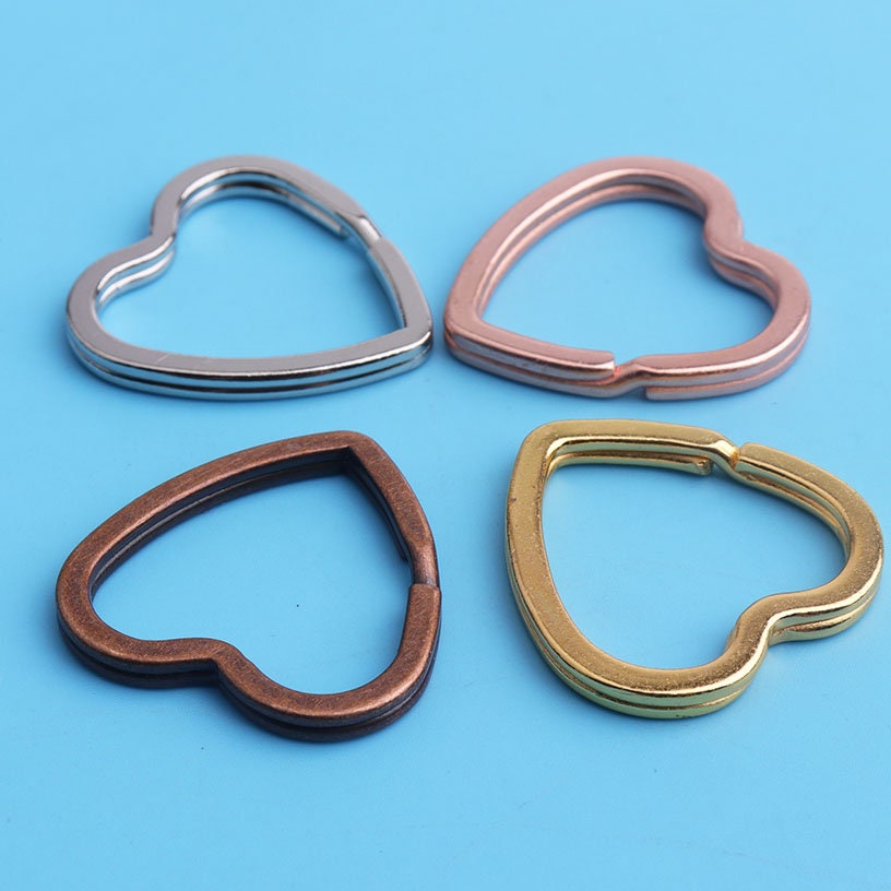 10pcs Heart Shape Key Chain Key Ring DIY Accessory Handbag - Etsy