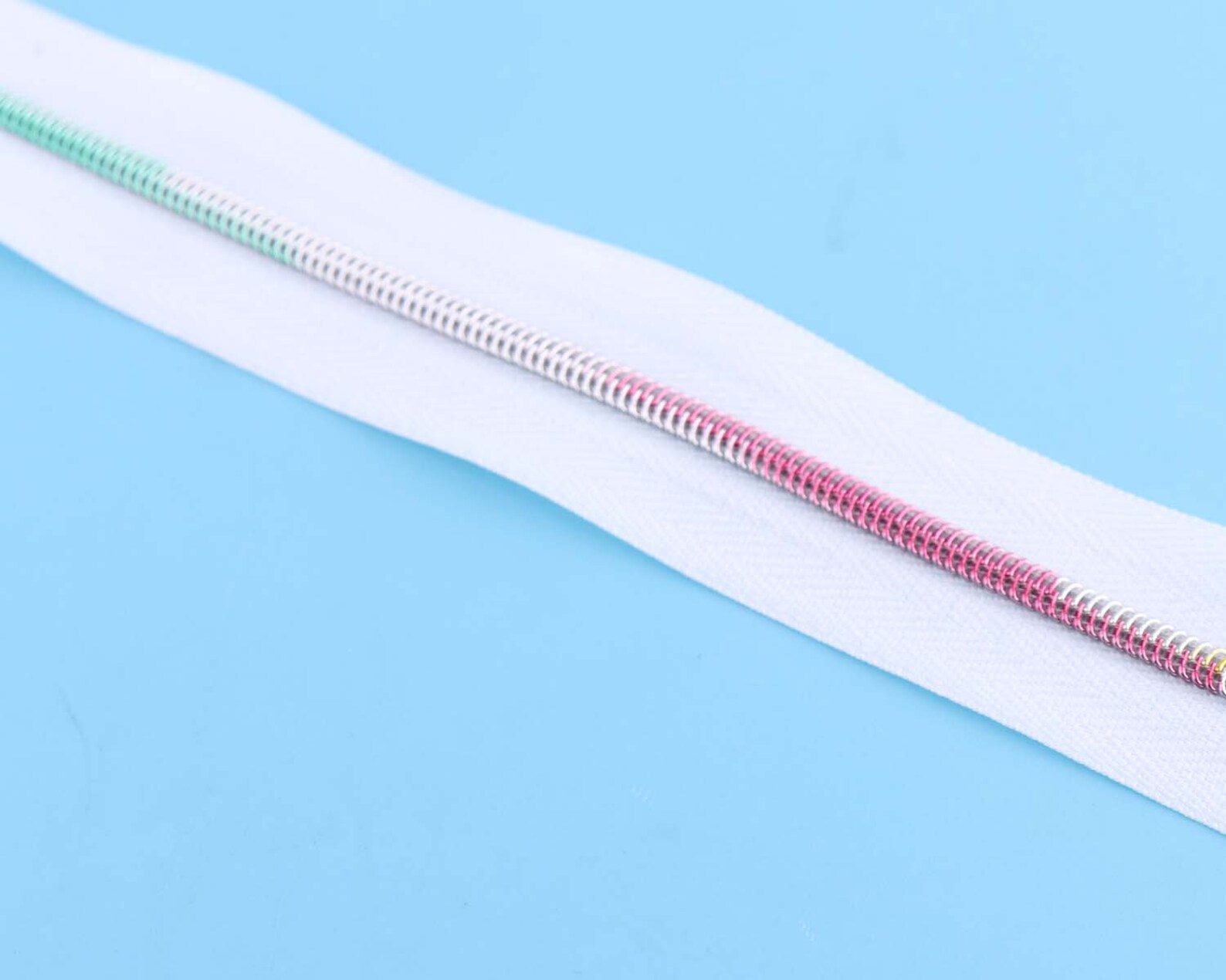 5 Yards Rainbow Color Nylon Zippers 25mm Width With 5pcs Zipper Pulls ...