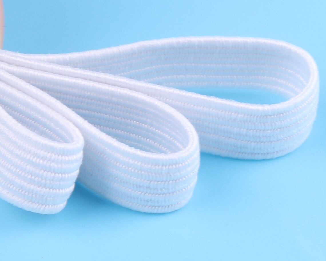 5mm White flat Elastic Cord for face mask Stretch Cord Elastic | Etsy