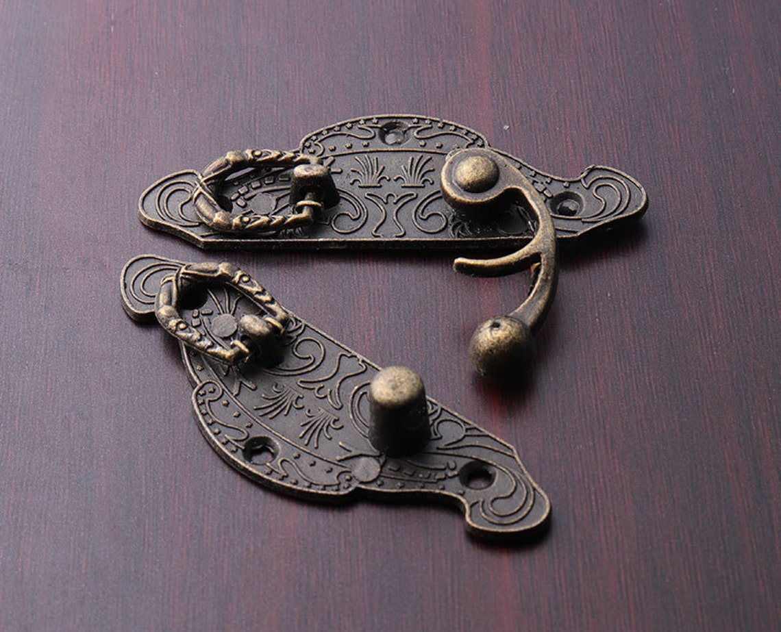 1 set Ancient box Hasp Jewelry Wooden Box Lock Catch | Etsy