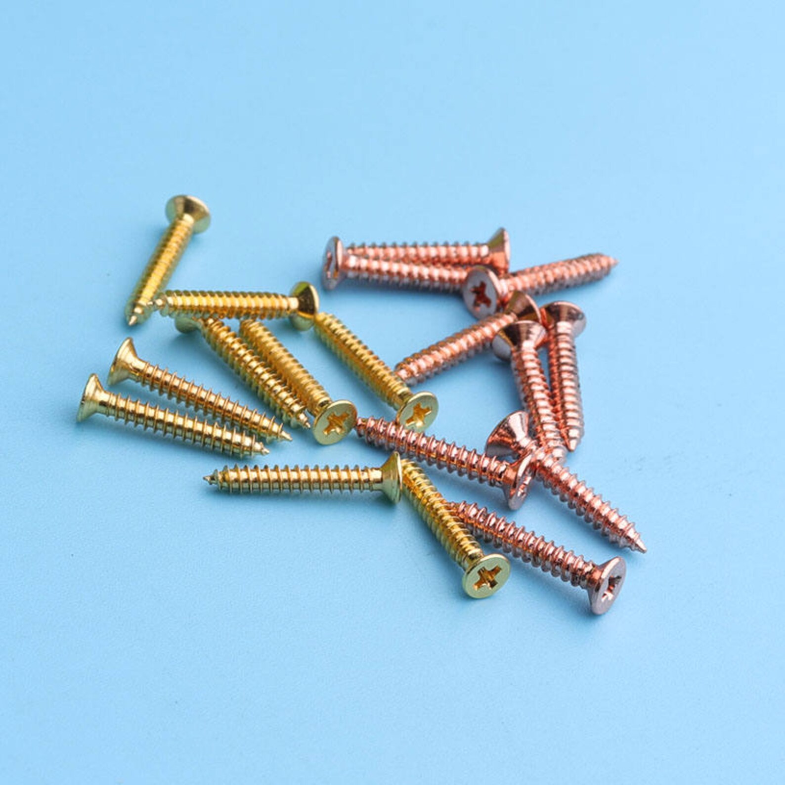 Screws Rose Gold / Gold Color Iron Small Wood Metal Rustic - Etsy