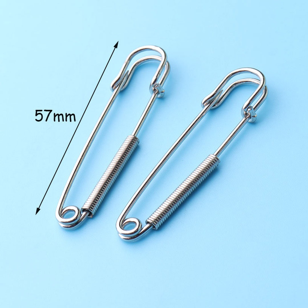 6pcs Pin con resorte, Pin de plata, 2''1/4 pulgadas, pin diy, grandes ...