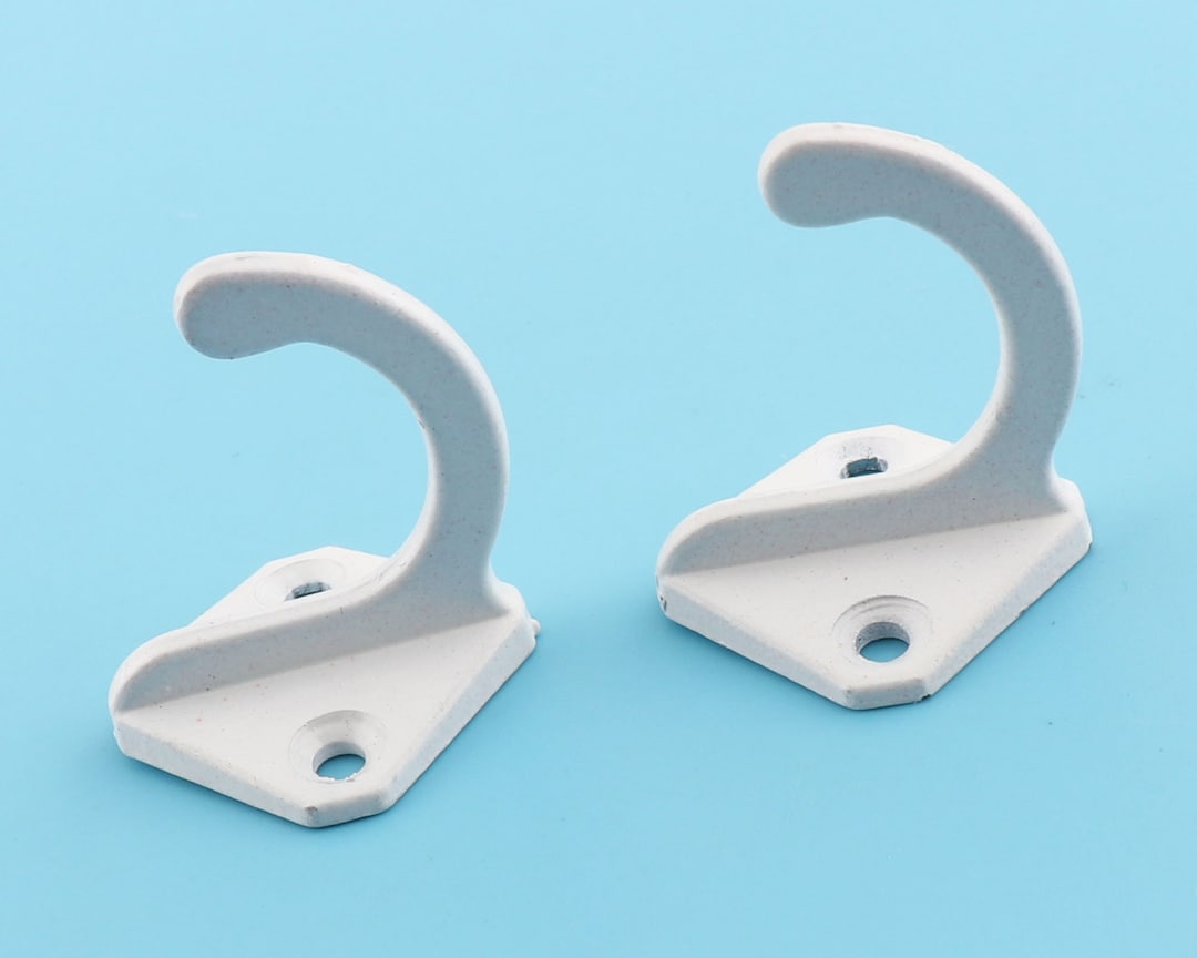 6 Pieces Wall Hook With White Color,metal Coat Hooks,bathroom Hooks ...