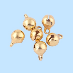 Gold Tiny Jingle Bells Christmas Bells Jewelry Design Pet Collar Bell ...