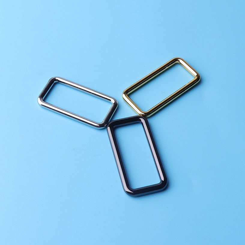 4pcs Square Buckle Loops Metal Loop Triglide Strap Keeper for Strap ...