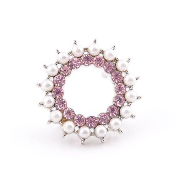 4pcs Metal Pink Crystal Buttons Purse Decorations Pearl - Etsy
