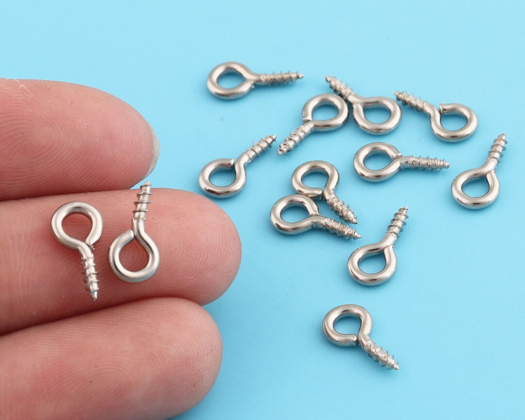 Screw Eye Bails,10*5 Mm Screw Eye Pins With Silver Color,for Pendants ...