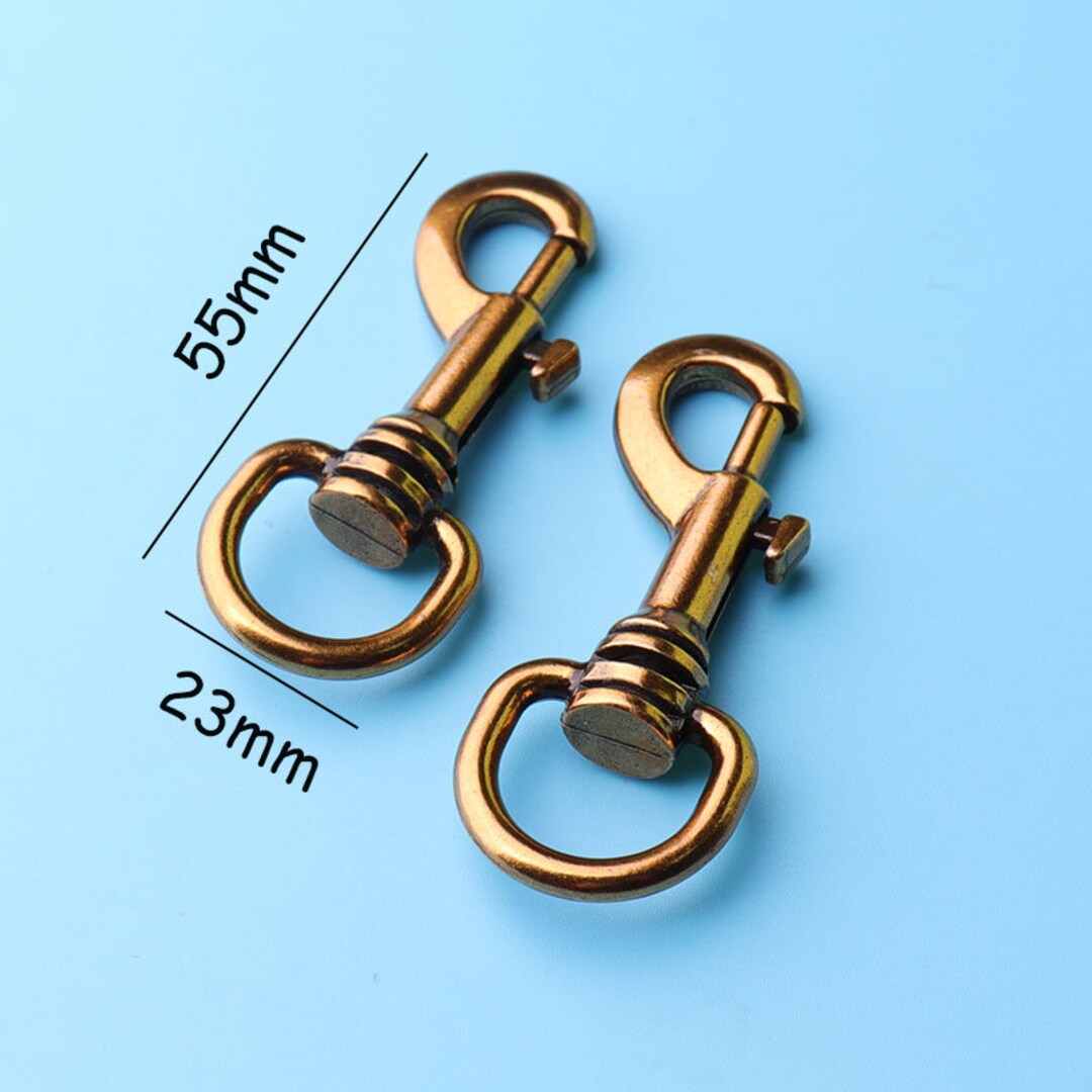 2pcs Slide Bolt Snap Hooks Key Chain Garment Purse Red Bronze Hook ...