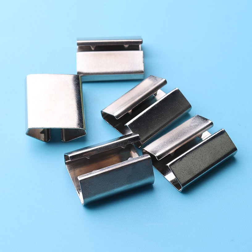 20pcs Webbing End Connector Stainless Steel Clamps Crimp Ribbon End 6 ...