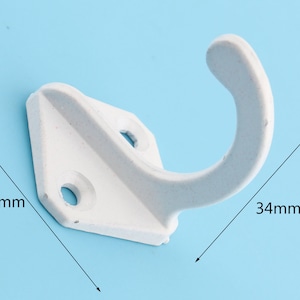 6 Pieces Wall Hook With White Color,metal Coat Hooks,bathroom Hooks ...