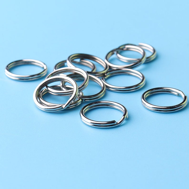 100pcs TINY O-rings Silver Tone Metal O-rings Hoops Sterling Silvwe ...