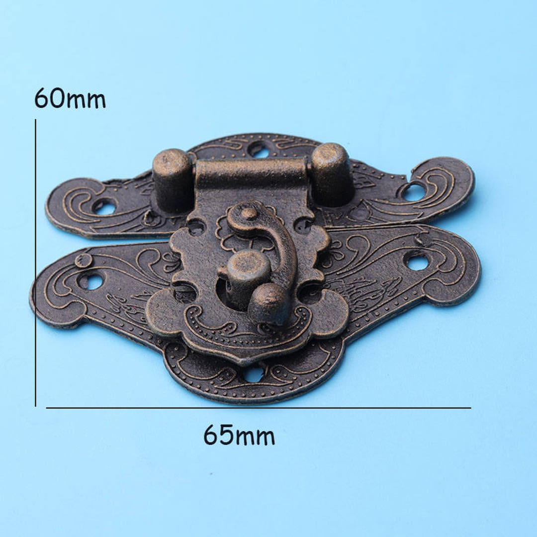 Box Lock Vintage Hasp Gift Box Lock Heart Swing Latches Catch Hasp for ...