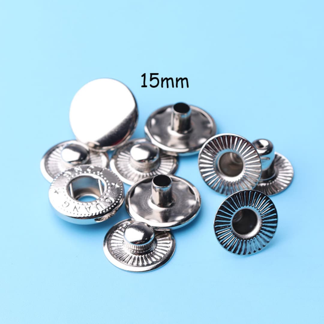 50 Sets of 50mm Metal Sew on Snap Buttons Snap Fastener Press Stud ...