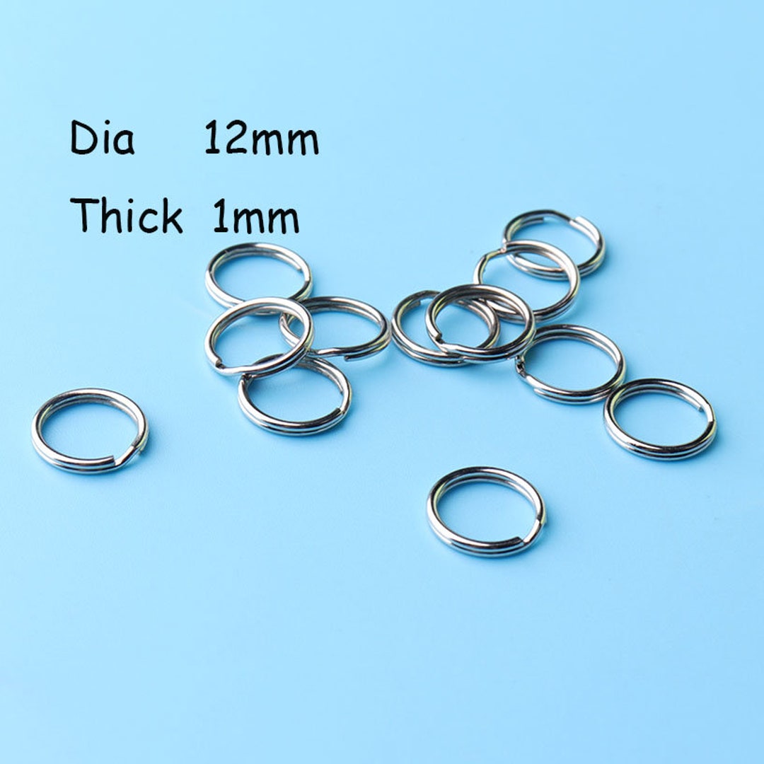 100pcs TINY O-rings Silver Tone Metal O-rings Hoops Sterling Silvwe ...