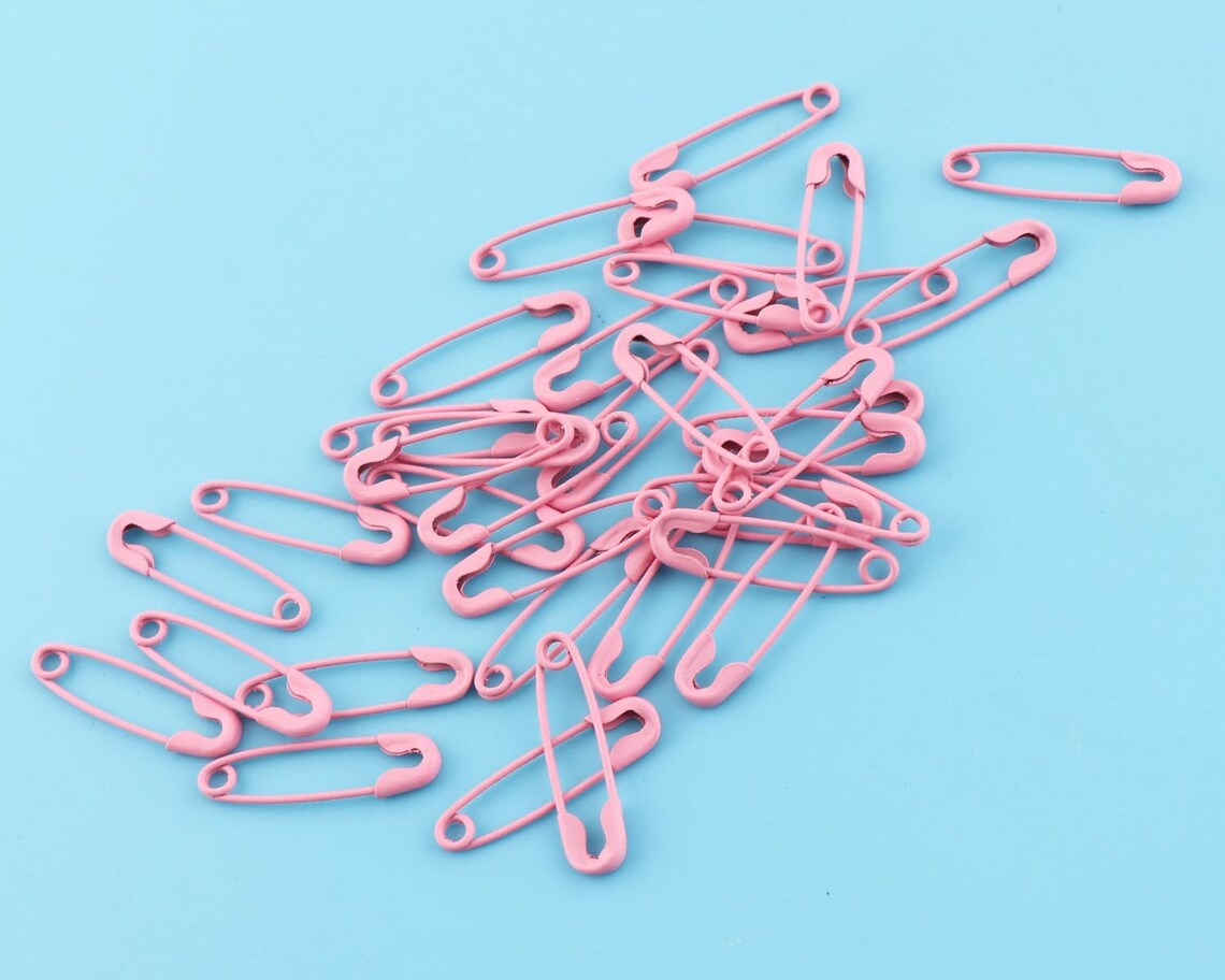 Pink Color Safety Pinmetal Safety Pincolorful Pins120 Sets - Etsy