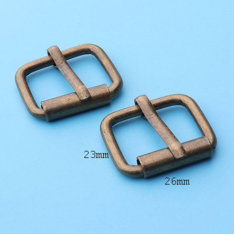 4pcs Center Bar Buckle Rounded Square Pin Buckle Antique - Etsy