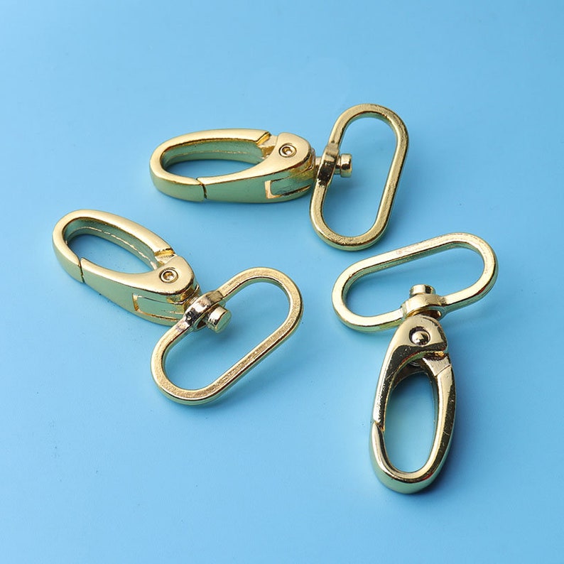 4pcs Gold Push Gate Clasp Swivel Snaps Goog Quality Clasp Leather ...