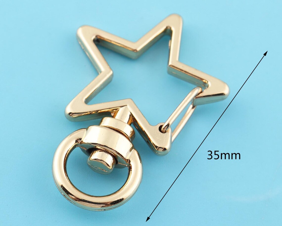 Star Swivel Clasp with light gold colorLobster swivel Snap | Etsy