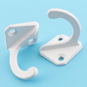 6 Pieces Wall Hook With White Color,metal Coat Hooks,bathroom Hooks ...