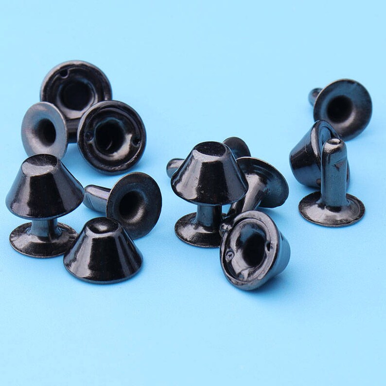 100sets Cone Rivet Studs Flat Head Screw Purse Feet Screw Back Studs ...