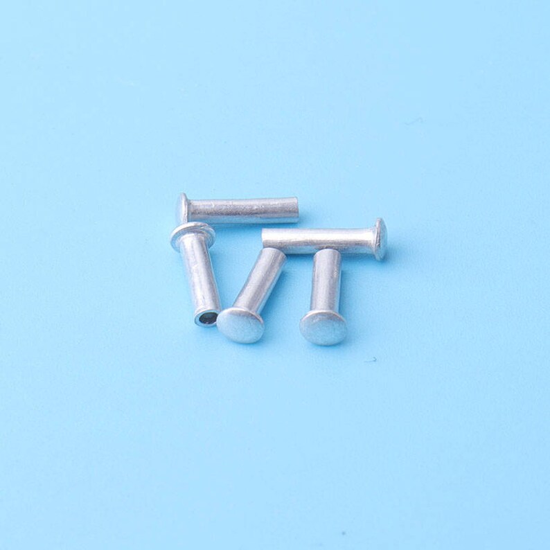 100pcs Silver Color Solid Rivets Metal Work Rivets - Solid Nail Head ...