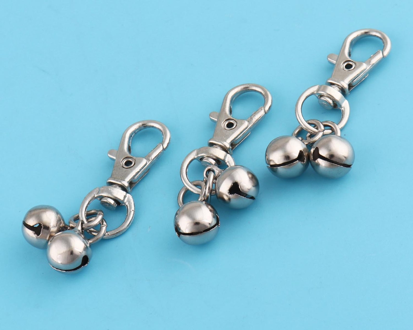Swivel Snap Hook With Jingle Bellssilver Color Key Chain - Etsy