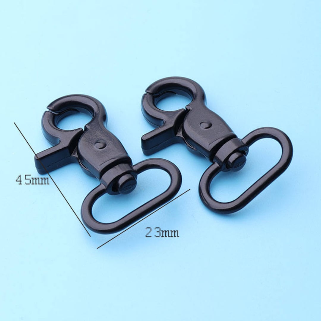4pcs Black Swivel Hook 1' Wide Large Push Gate Swivel Hook/ Trigger ...