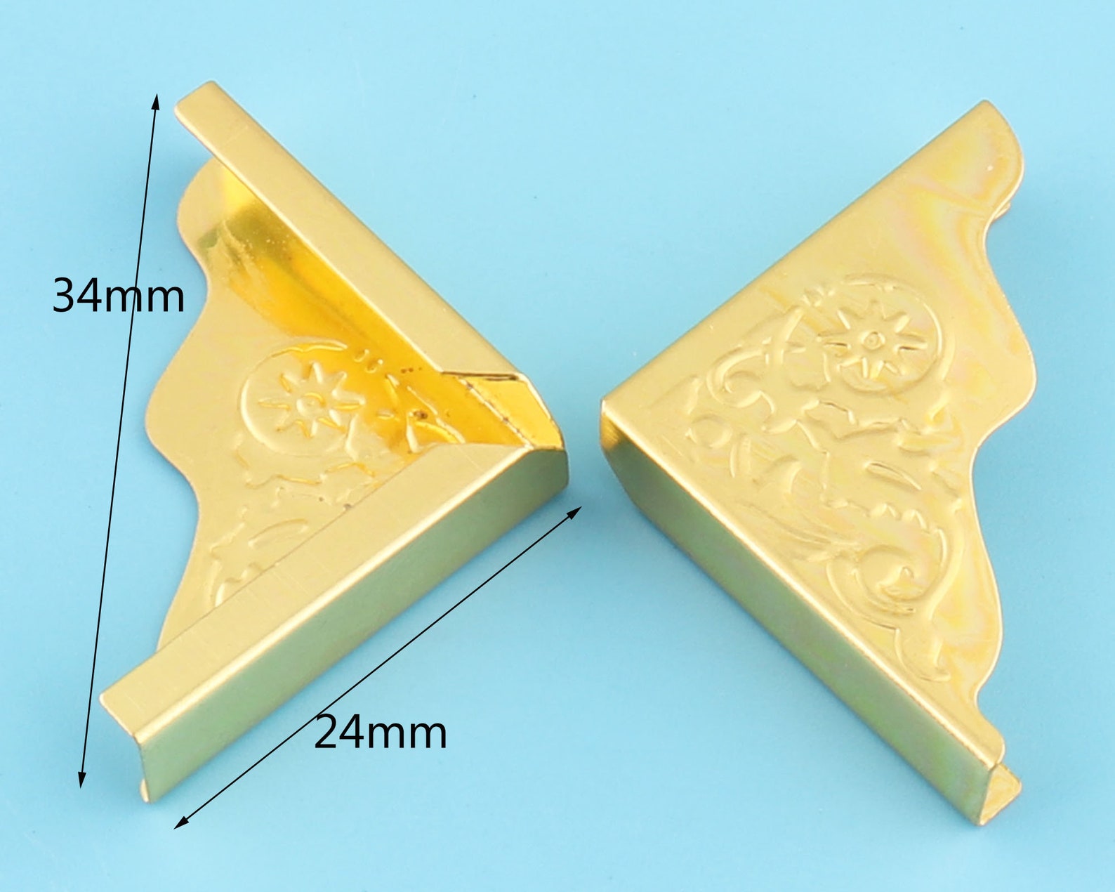 Metal Corner Protector Book Corners Purse Corner 24*34 Mm Gold Color ...