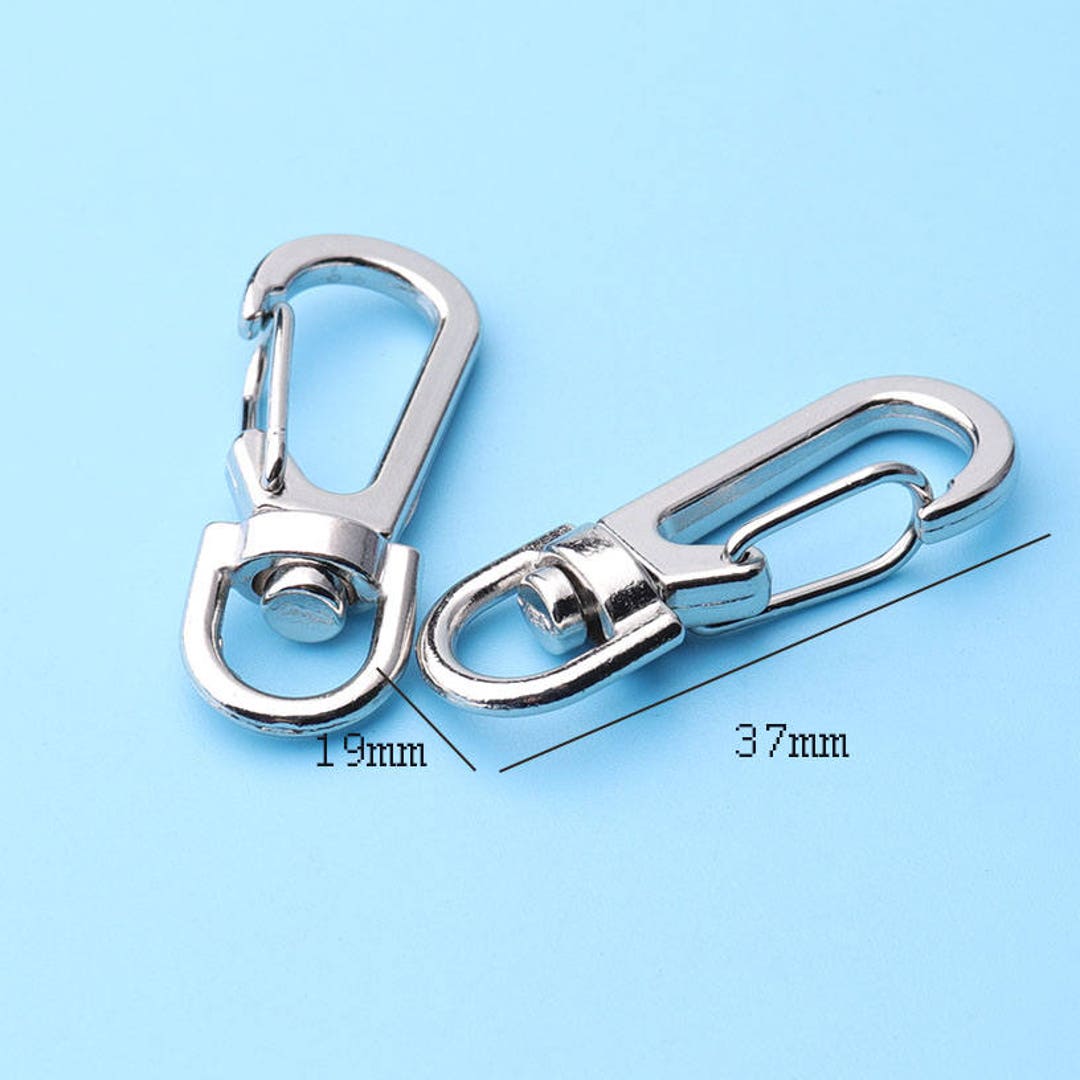 10pcs Swivel Spring Hook 1/2 Wide Push Gate Hooks Metal Swivel Snap ...