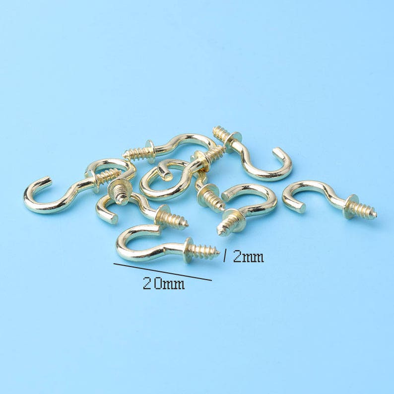 Screw Hooks 50pcs Gold Screw Hooks Jewerly Hooks-key - Etsy