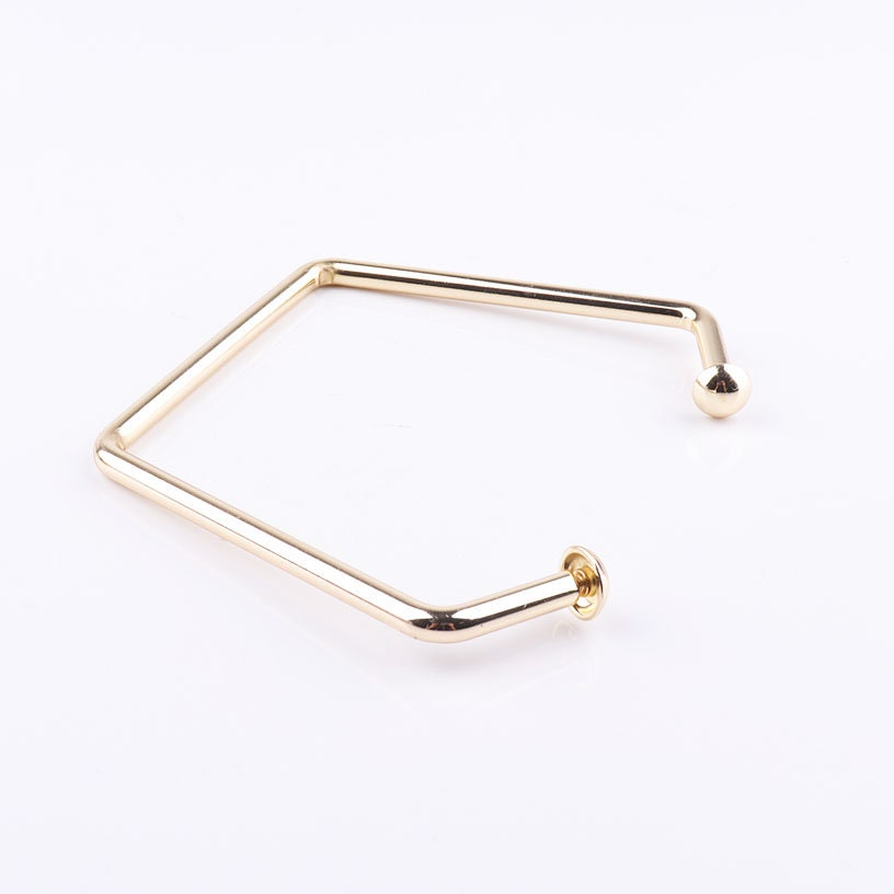 Bag Handle Carry Ring Hexagonal Rectangle Handbag Handle Golden Purse ...